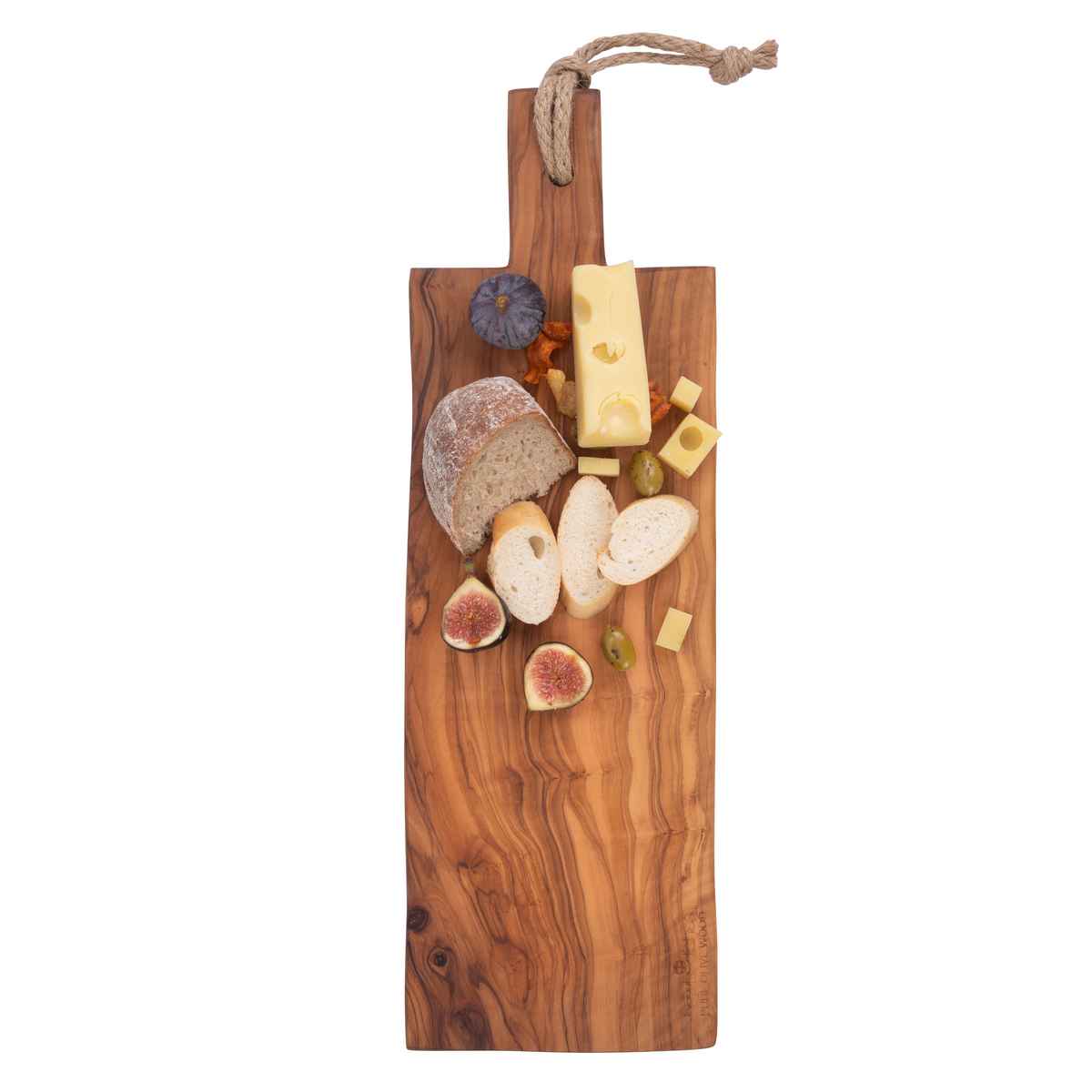 Olijfhouten Bakkersplank met handvat - 50 cm – Borrelplank Boetiek